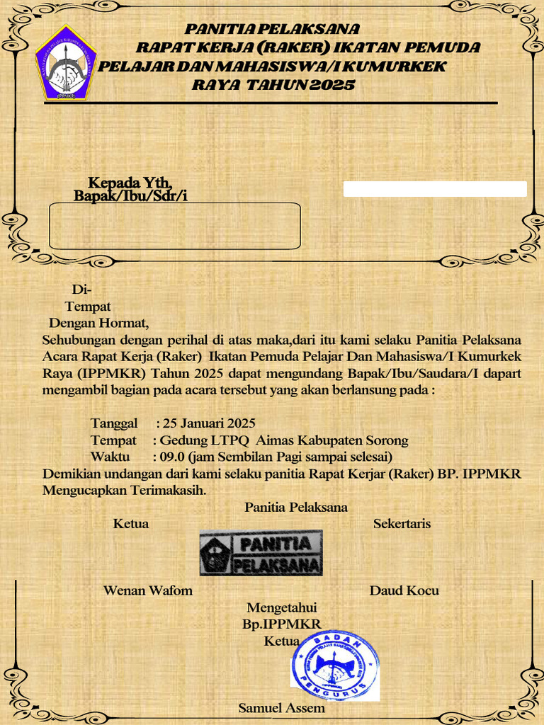 undangan raker_033836 | PDF