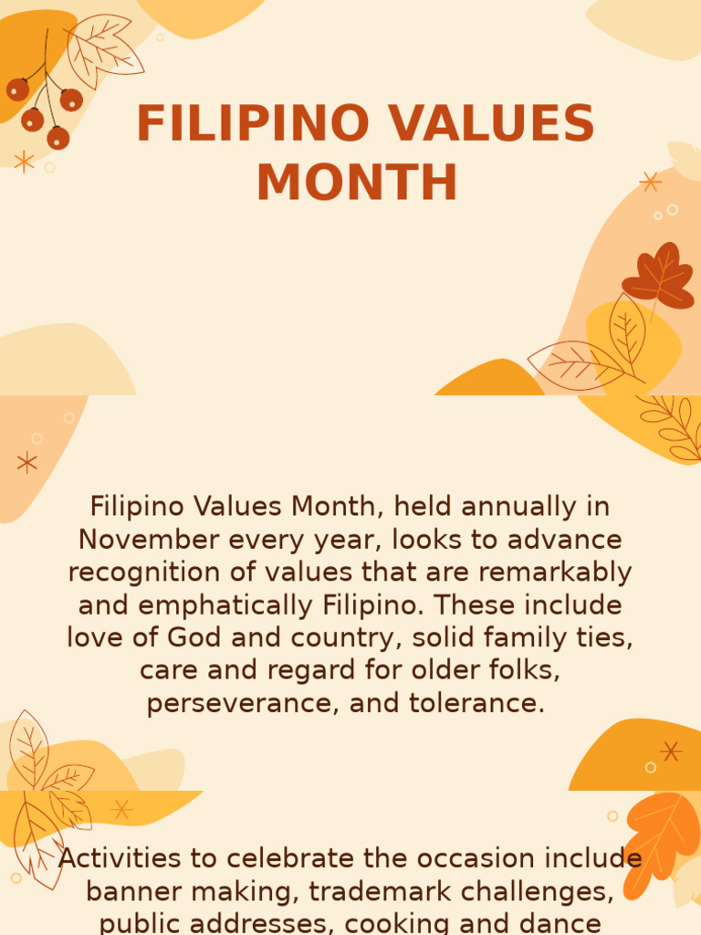 Filipino Values Month Celebration | PDF