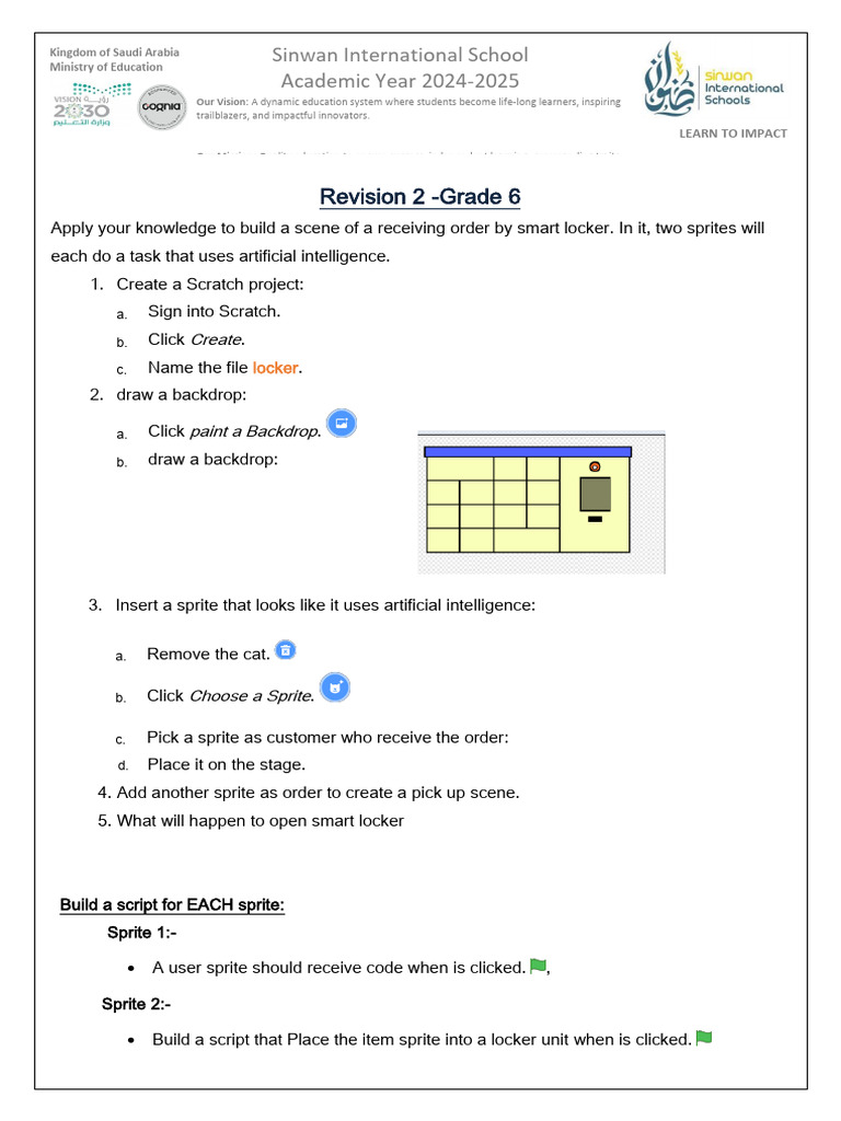 Revision 2 - Grade 6: Sinwan International School Academic Year 2024 ...