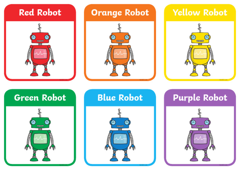 T T 29006 Colour Robot Cards Ver 1 | PDF
