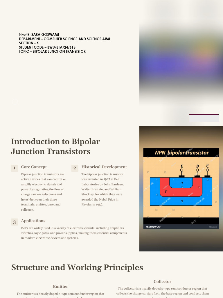 Bipolar Junction Transistors | PDF | Bipolar Junction Transistor ...