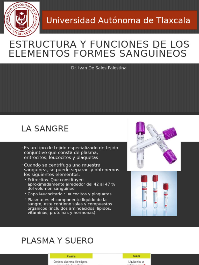 2 .Estructura y funciones de los elementos formes sanguíneos | PDF ...