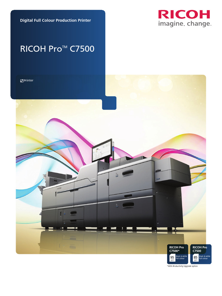Printer Cataloge-RICOH Pro C7500 Brochure | PDF | Printer (Computing ...