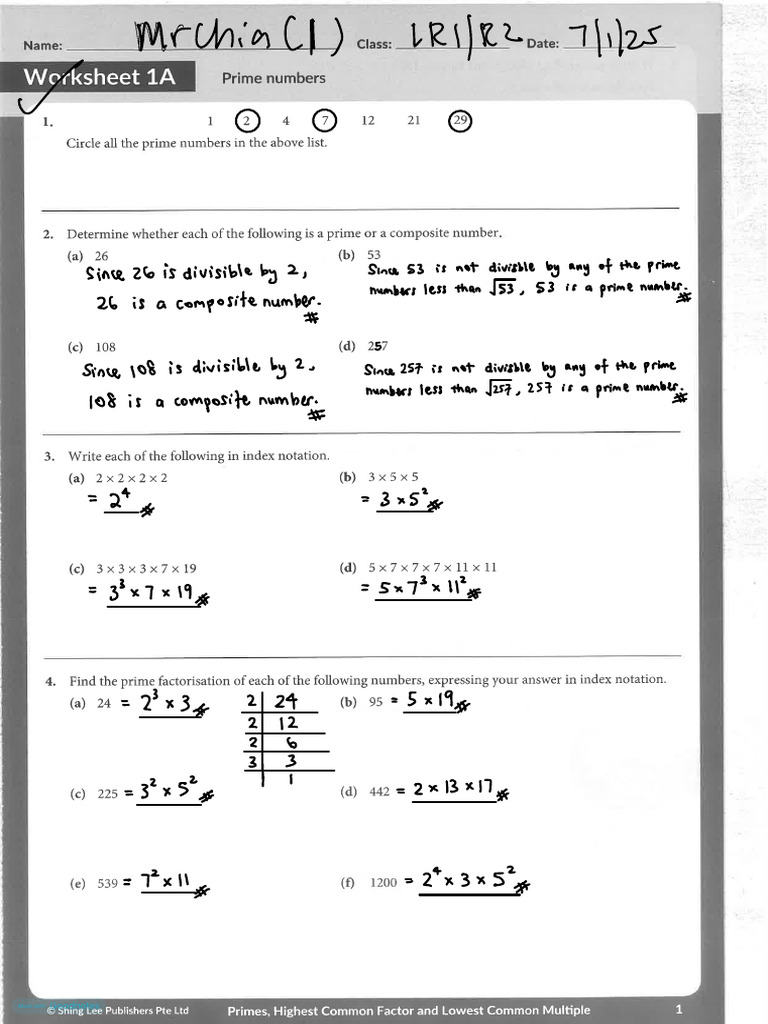1A Worksheet [Answer Scheme] | PDF | Euclidean Geometry | Mathematics