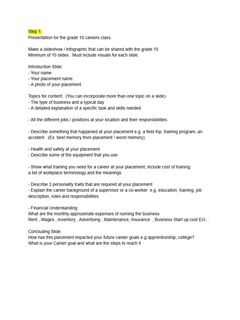 Culminating - Part 1 & 2 Template | PDF