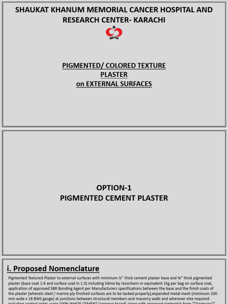 Pigmented Plaster Options | PDF | Plaster | Industrial Processes