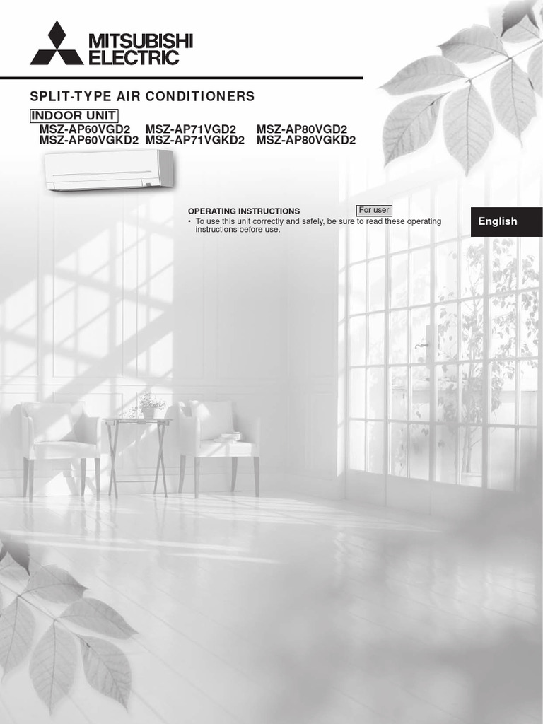 Mitsubishi Aircon Manual | PDF | Ac Power Plugs And Sockets | Air ...
