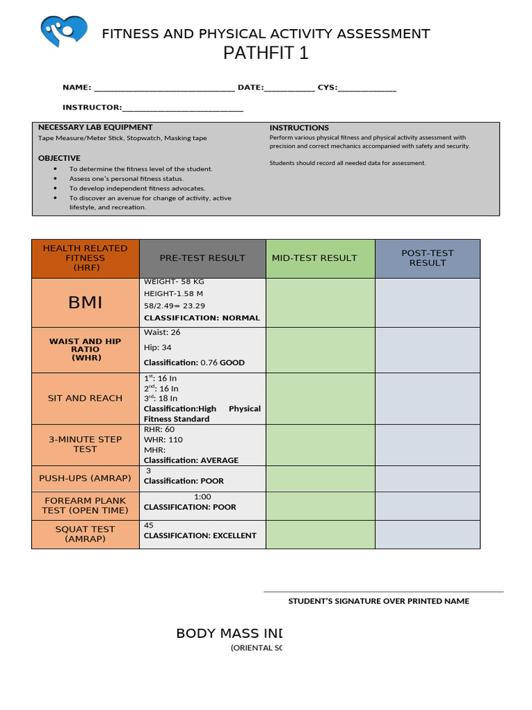 PFA PATHFit | PDF | Body Mass Index