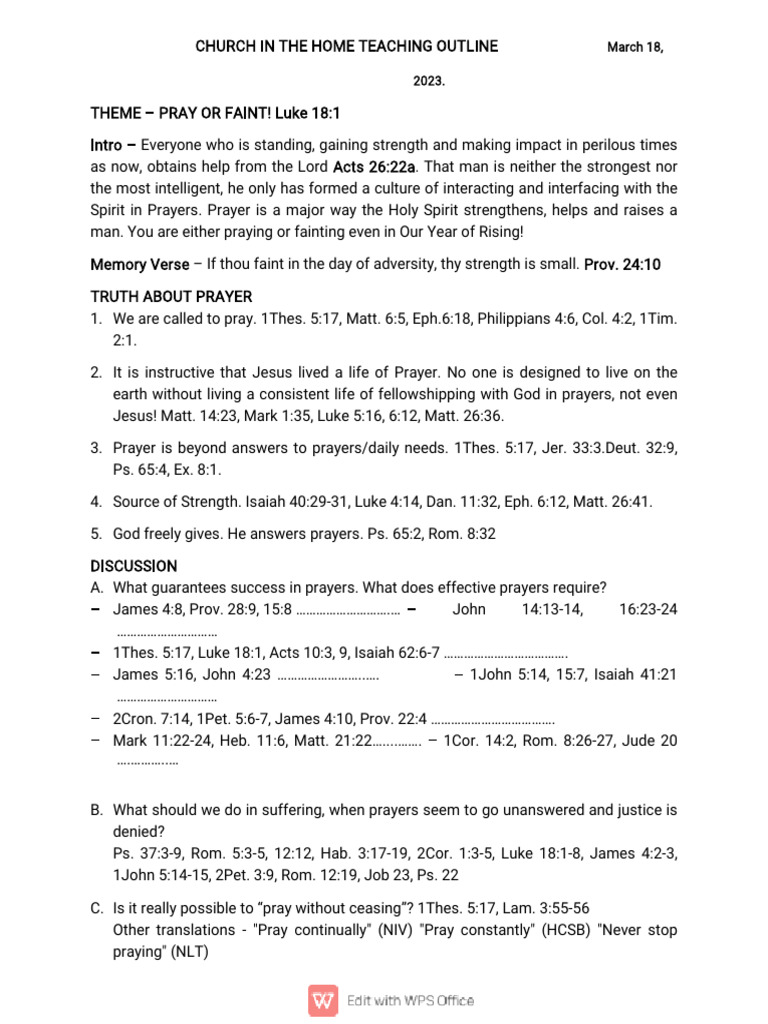 PRAY OR FAINT | PDF | Prayer | Theology