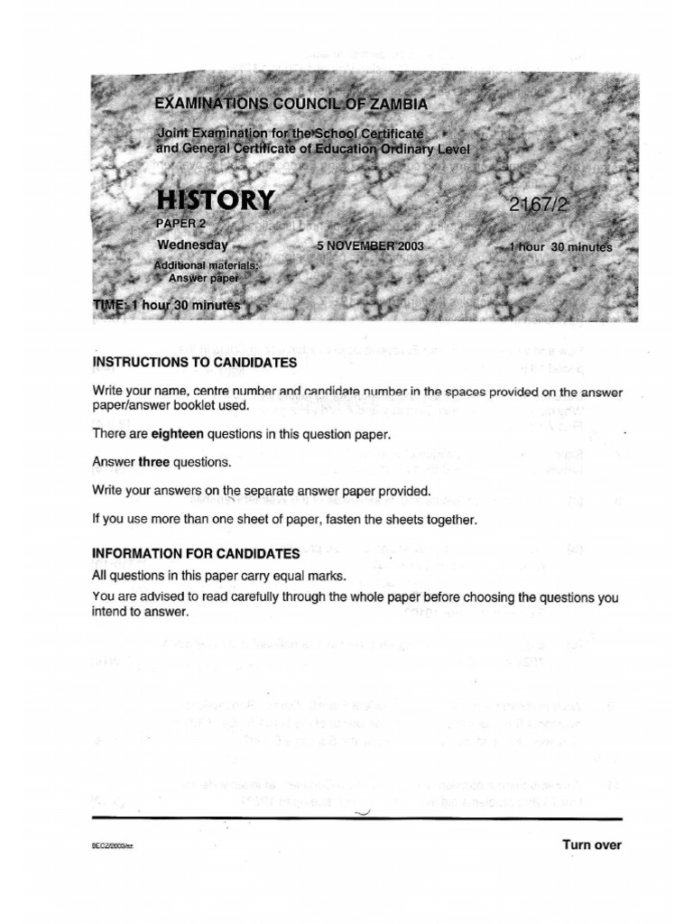 g12 History p2 2003 | PDF