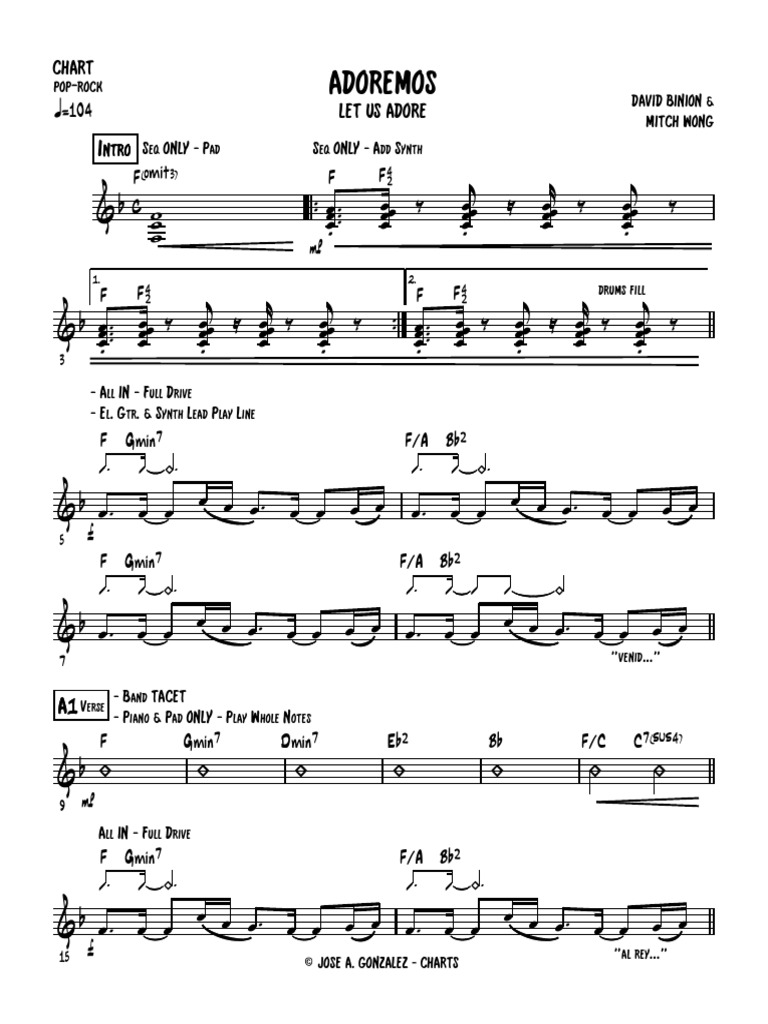 Adoremos Let Us Adore Chart | PDF