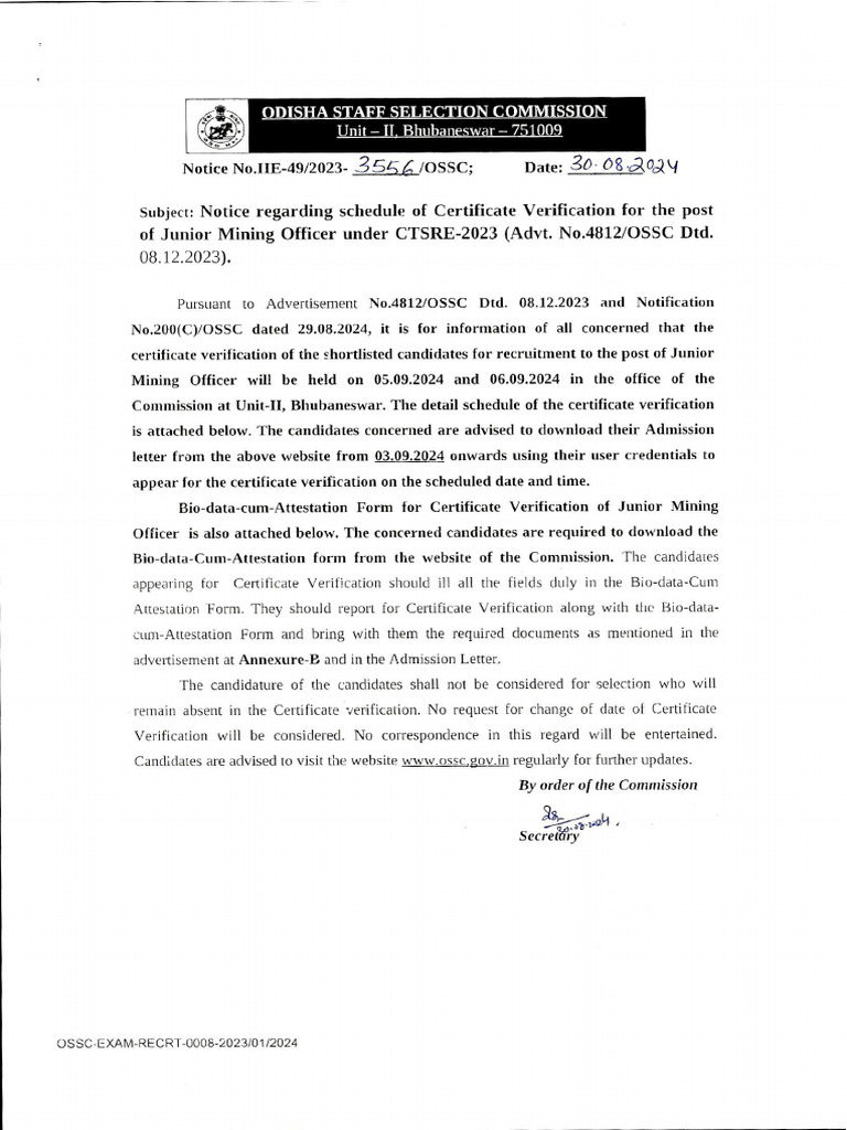 Notice No.3556 - 0001 | PDF