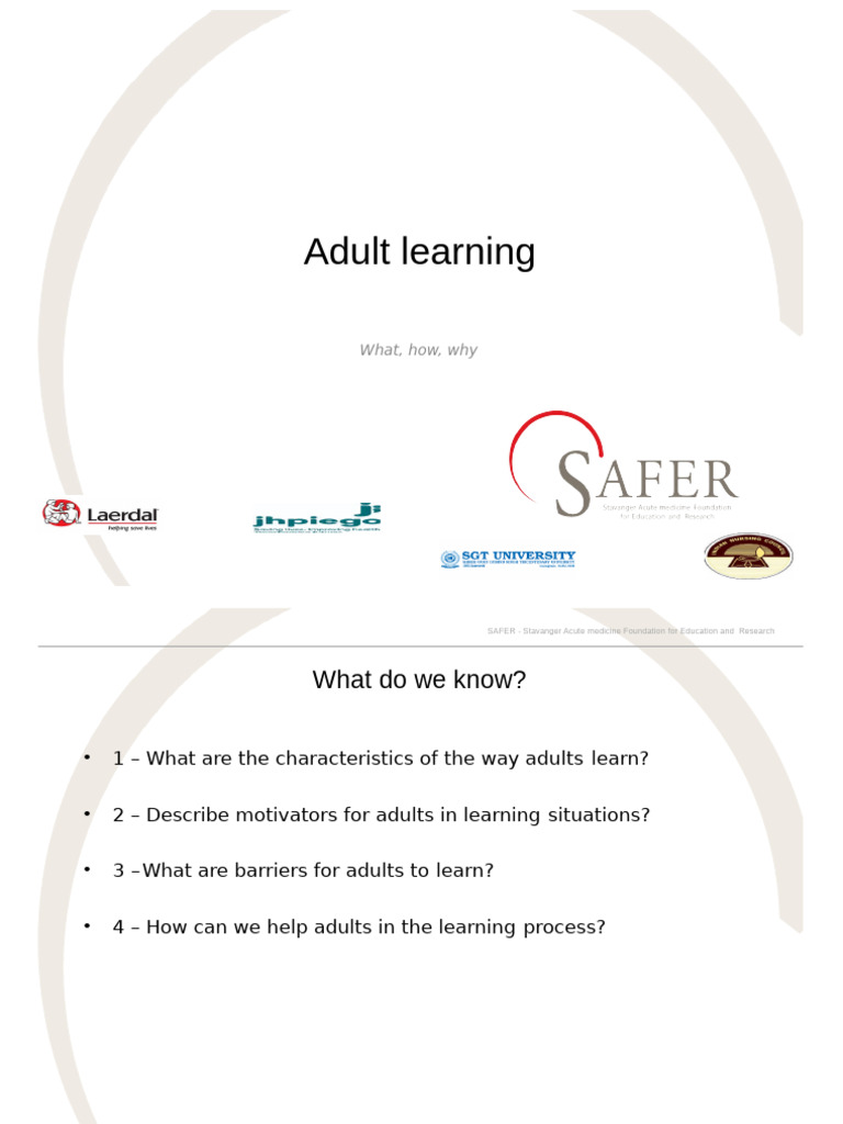 3 Adult Learning | PDF | Learning | Adult Education