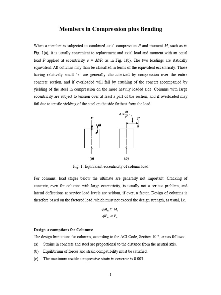 Column Design: Compression and Bending | PDF | Strength Of Materials ...