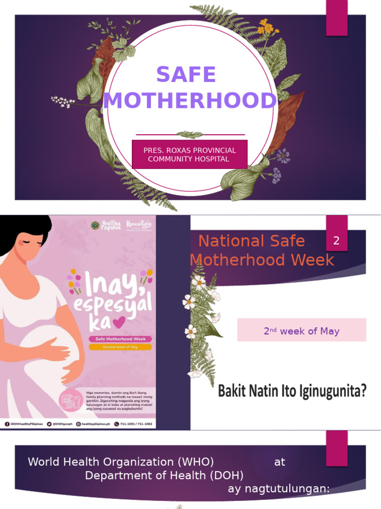 Safe Motherhood Care Guidelines | PDF | Maternal Death | Foods