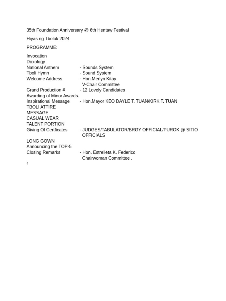 35th Foundation Anniversary | PDF