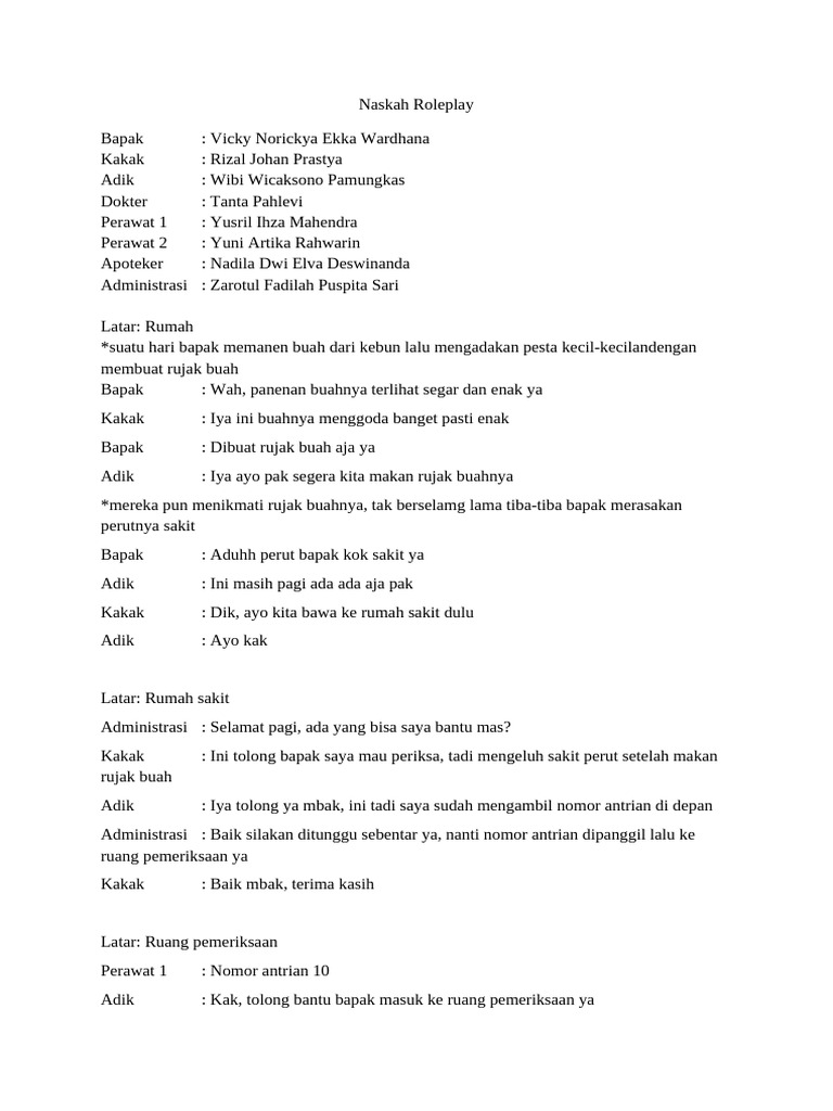 Naskah Roleplay | PDF