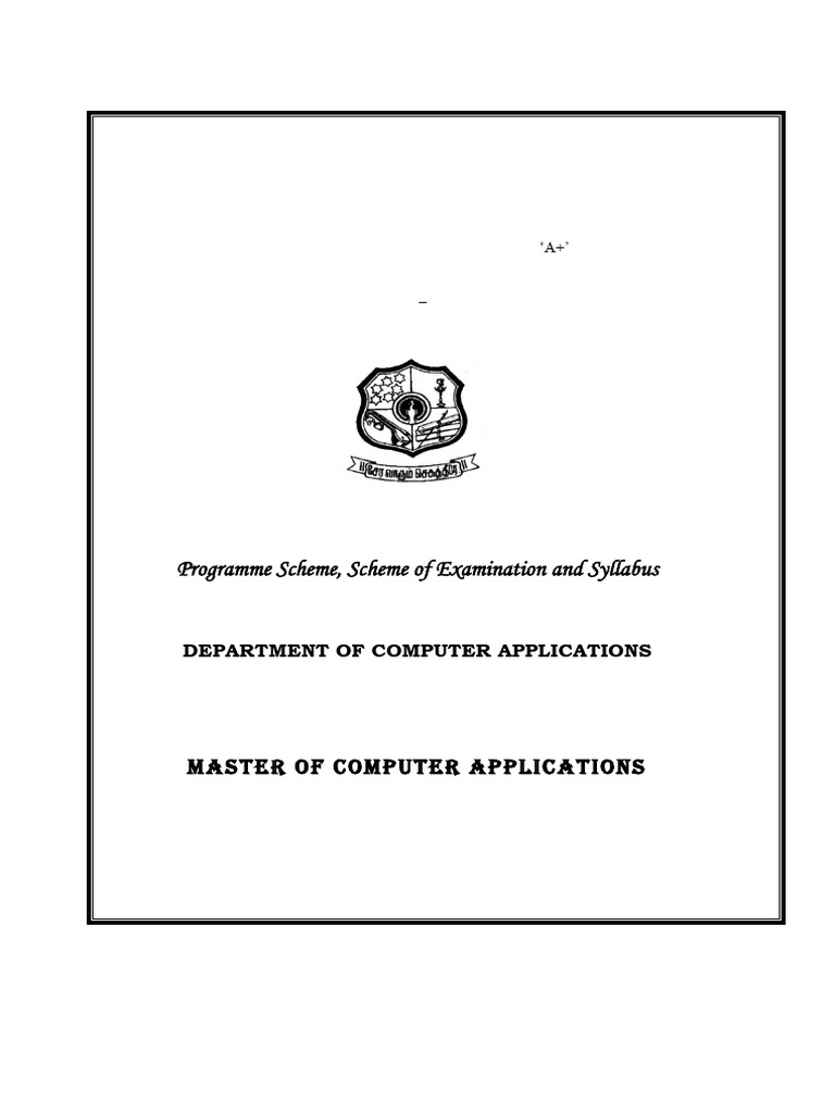 MCA-Syllabus | PDF | Knowledge | Curriculum