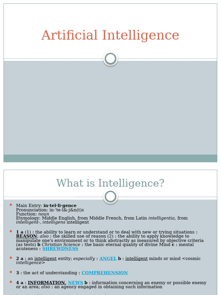Chapter1 Introduction | PDF | Thought | Artificial Intelligence