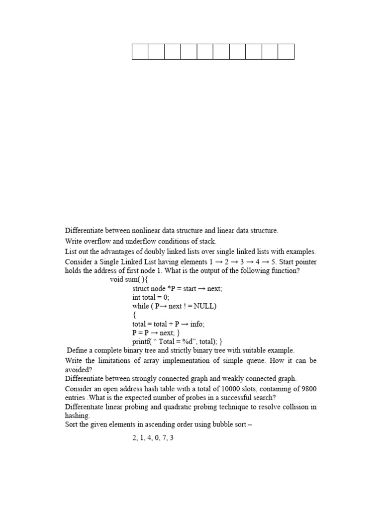 Data Structure Exam Paper 2022-23 | PDF | Computer Programming ...