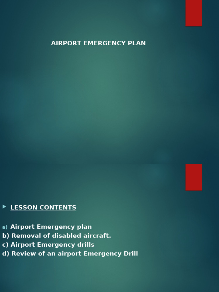 BCM311 Emergency Plan | PDF | Emergency Management | Airport