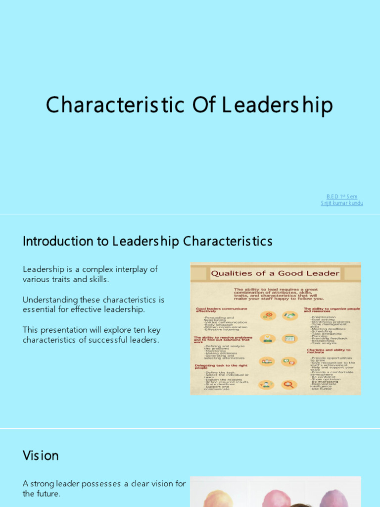 Key Leadership Characteristics Explained | PDF