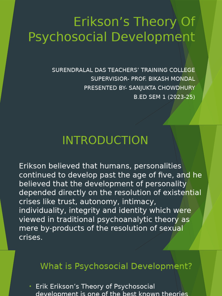 Erikson's Psychosocial Development Stages | PDF | Human Development ...