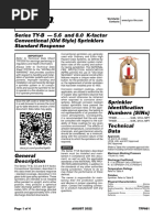 TYCO Series TY-B Sprinklers Overview | PDF | Fire Sprinkler System