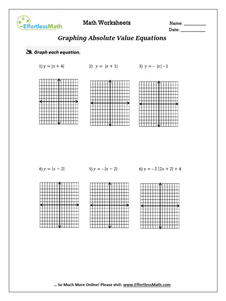 Graphing Absolute Value Equations | PDF