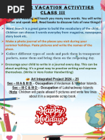 Holiday Homework UKG | PDF