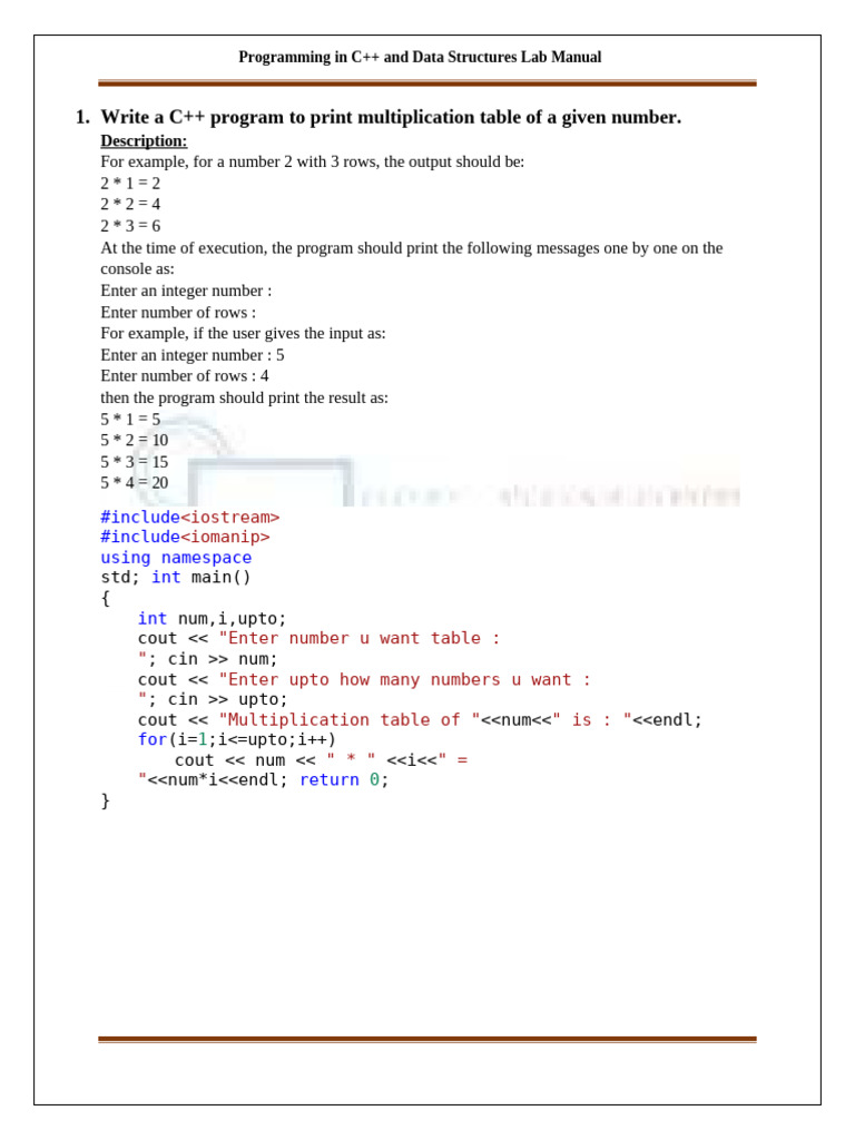 PCDS LAB | PDF | Namespace | C++