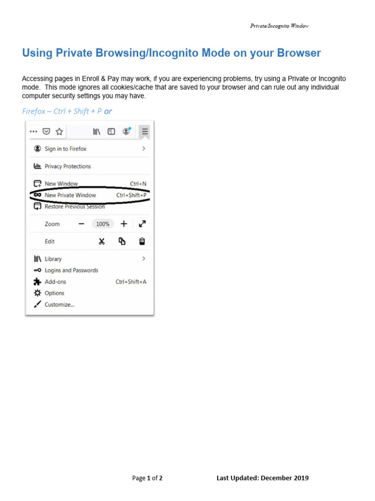 Using Private Browsing - Incognito | PDF | Internet Explorer | Software