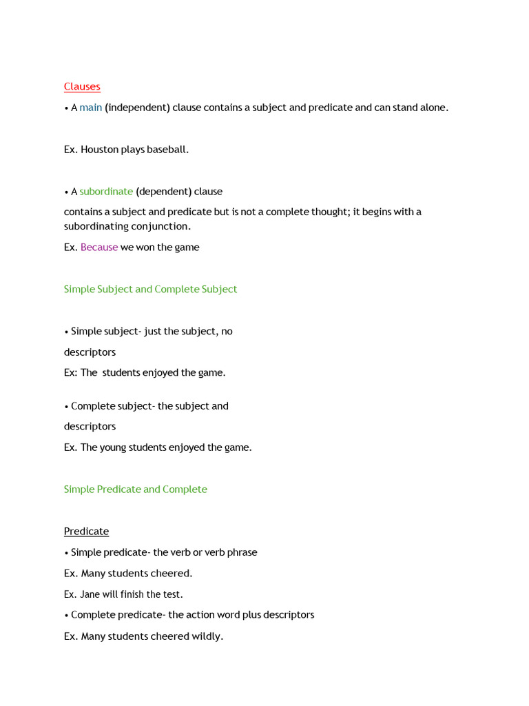 Understanding Sentence Structures and Types | PDF | Language Mechanics | Grammar