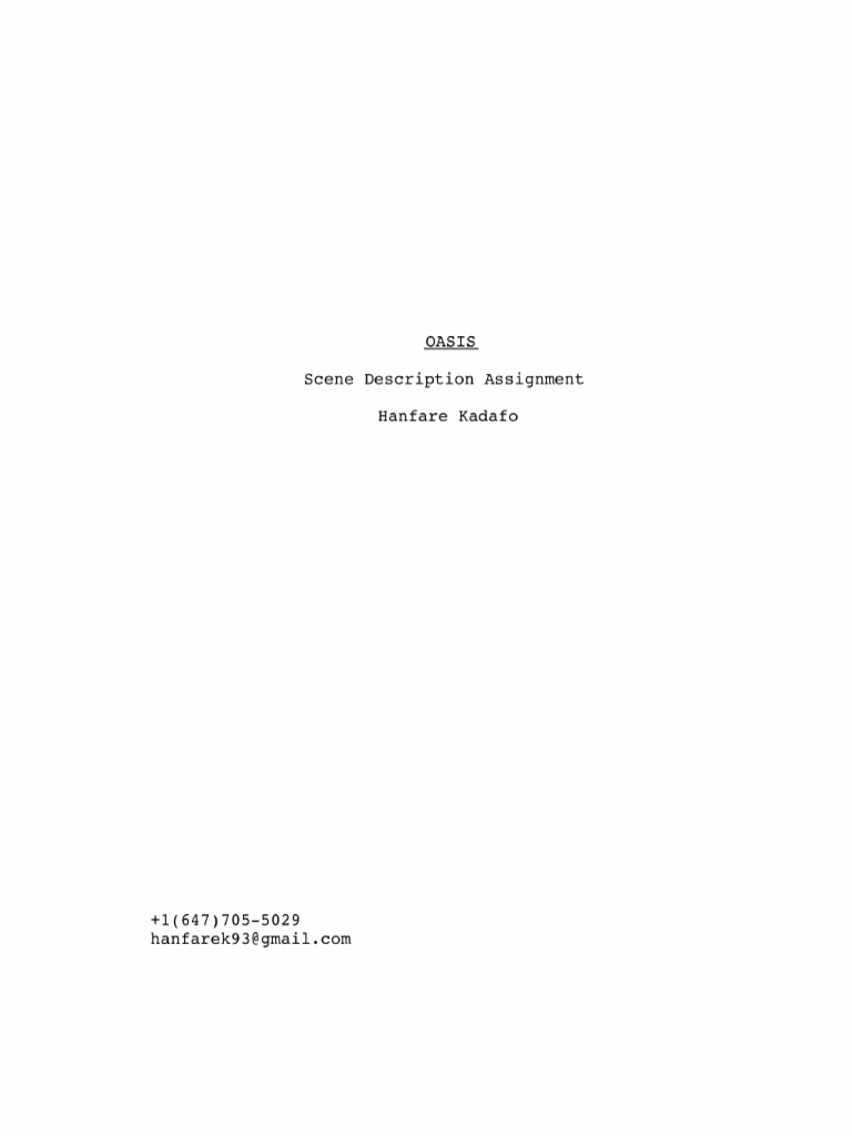 Oasis | PDF
