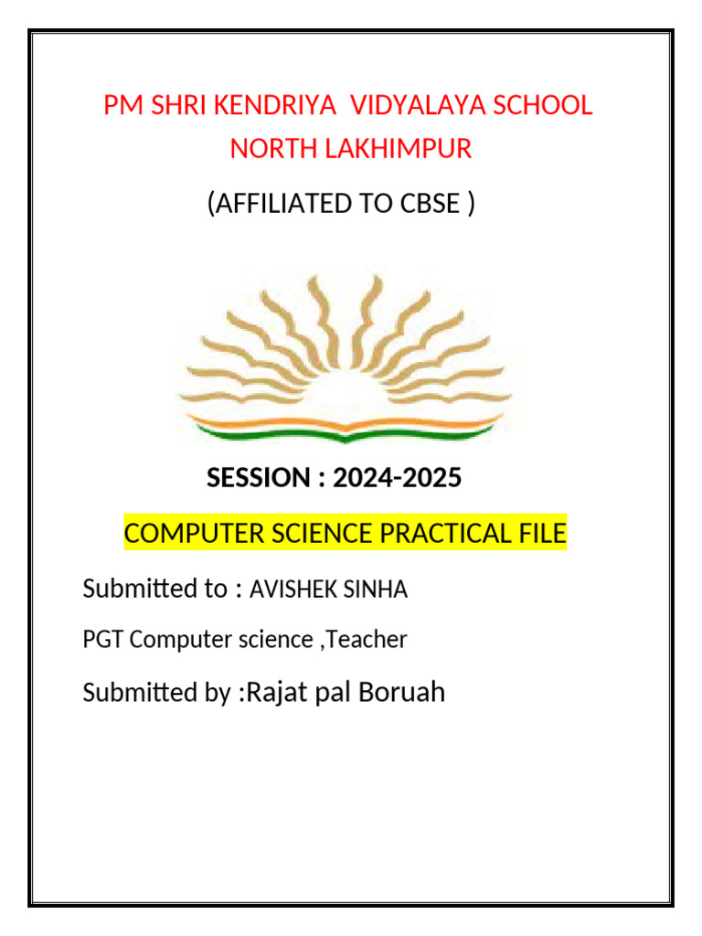 Cs Practical 1 | PDF