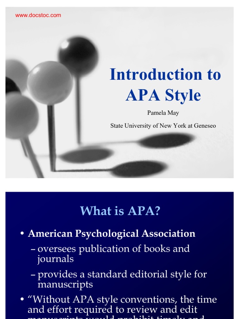 Introduction to APA Style | American Psychological Association ...