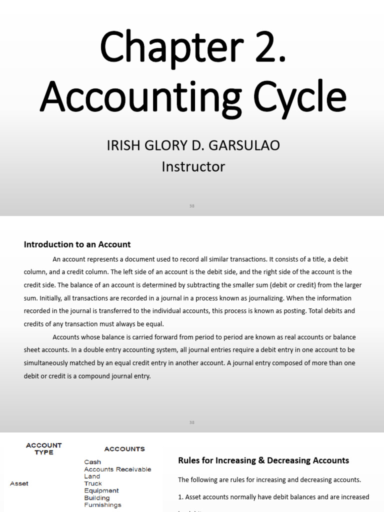 Chapter 2. Accounting Cycle | PDF | Debits And Credits | Equity (Finance)