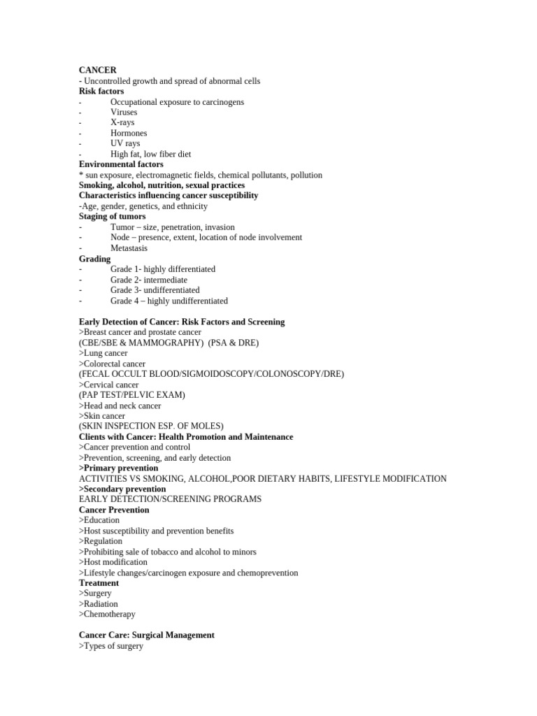Cancer, shock, burns, skin, aids handouts | PDF | Hiv | Psoriasis