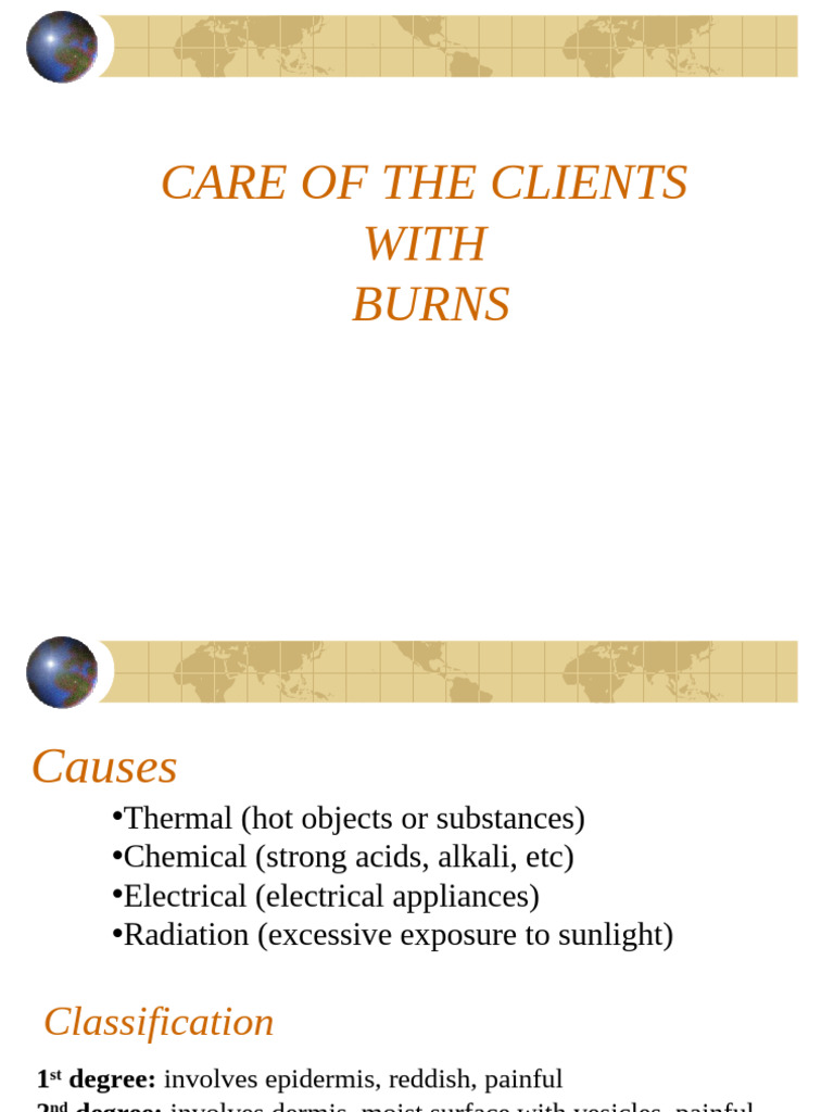 Burns Lecture Powerpoint | PDF | Burn | Clinical Medicine