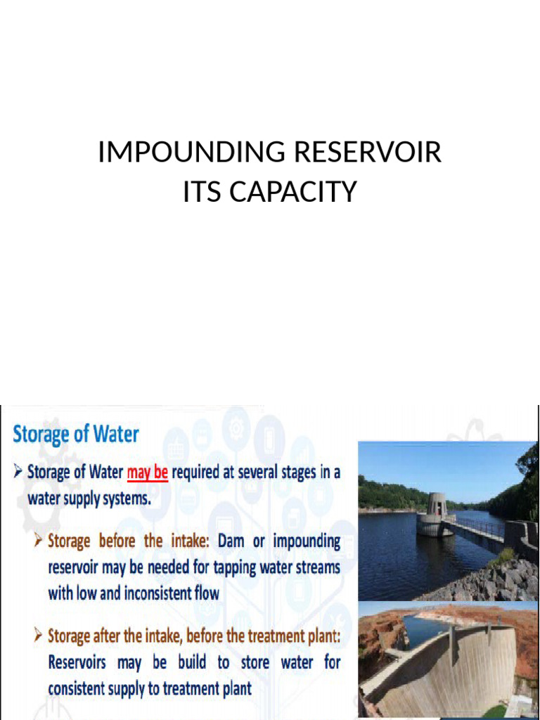 Reservoir Capacity Estimation Guide | PDF