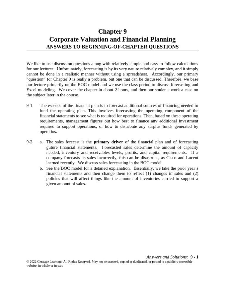 IFM14 Ch09 Solutions Manual | PDF | Dividend | Equity (Finance)