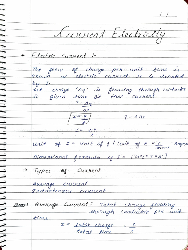 Current Electricity | PDF