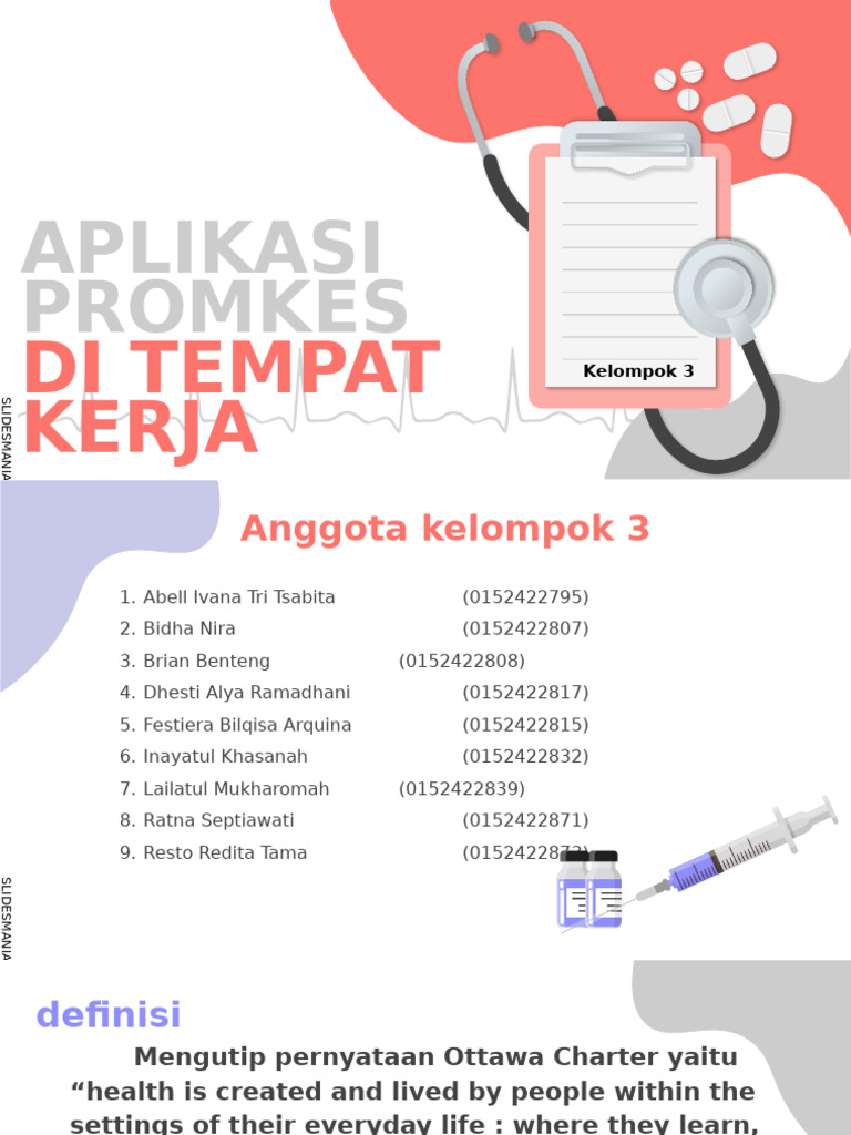 Kel 3_aplikasi Promkes Di Tempat Kerja | PDF