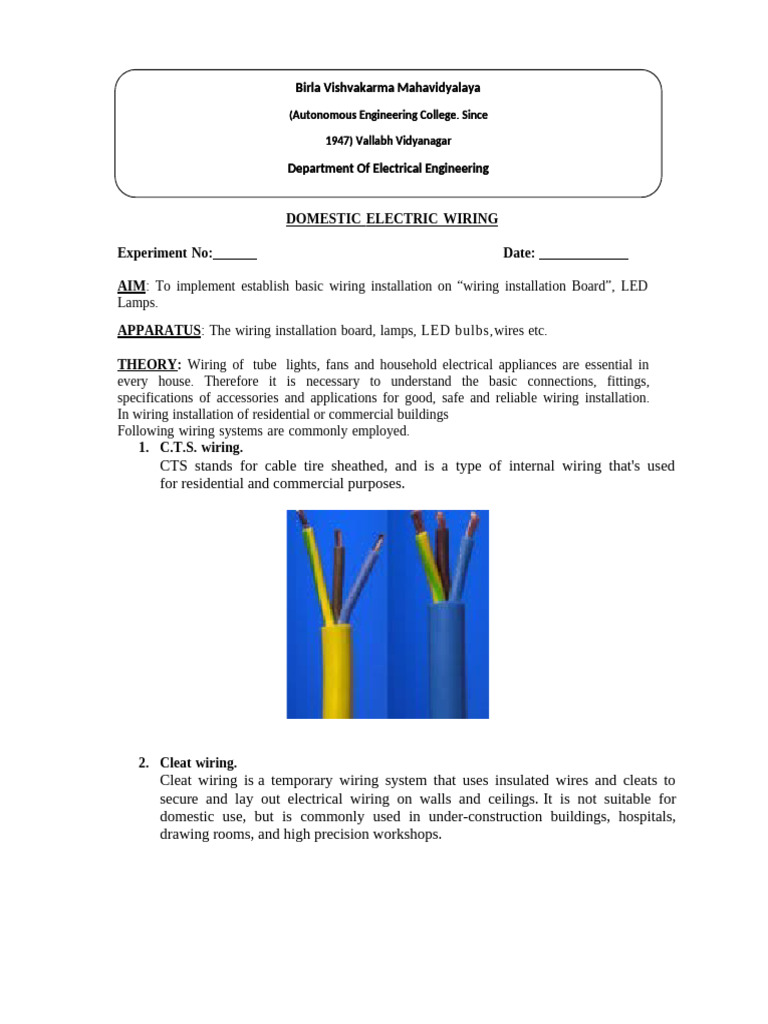 Basic Domestic Electric Wiring Guide | PDF | Electrical Wiring | Fuse (Electrical)