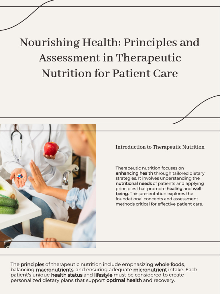 Slidesgo Nourishing Health Principles and Assessment in Therapeutic ...