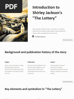 The Lottery Short Story Analysis and Questions | PDF