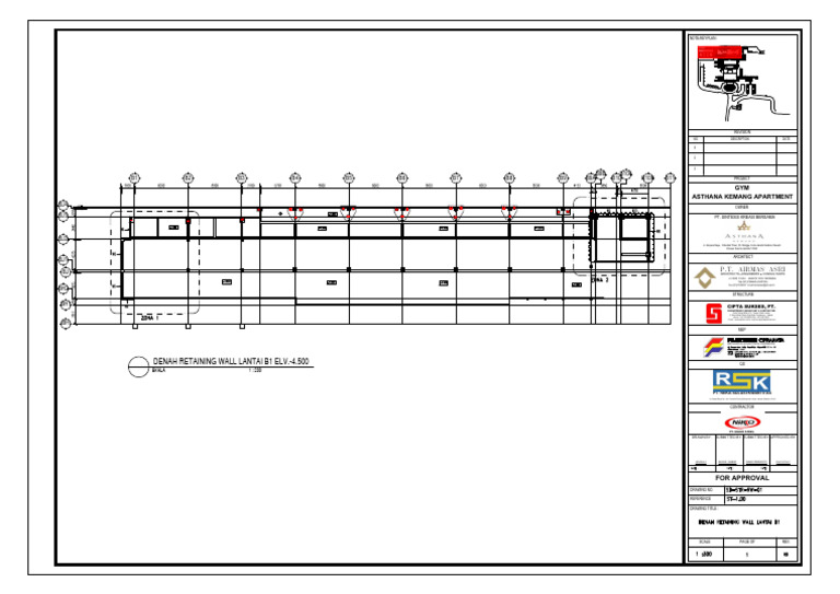 1.denah Retaining Wall Lantai B1 | PDF