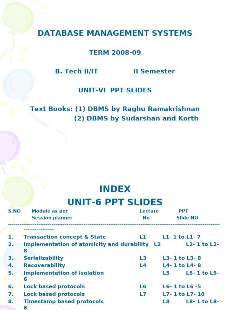 Dbms Unit04 New Cvr | PDF | Database Transaction | Computing