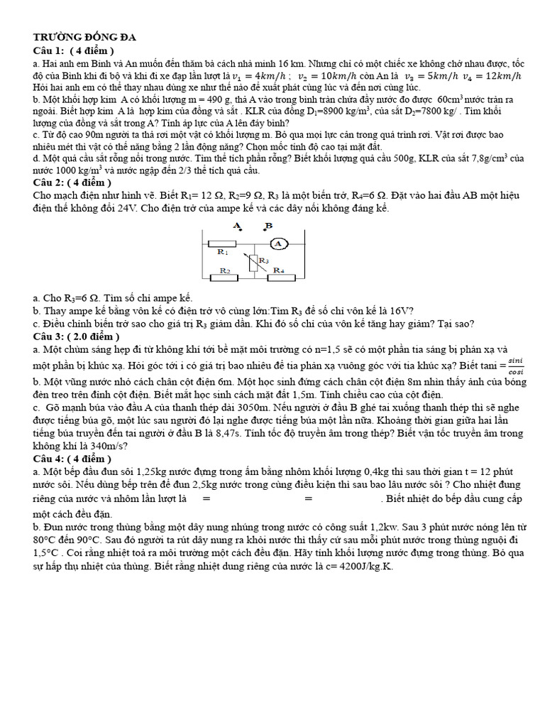 Đề Đông Đa - HHT | PDF