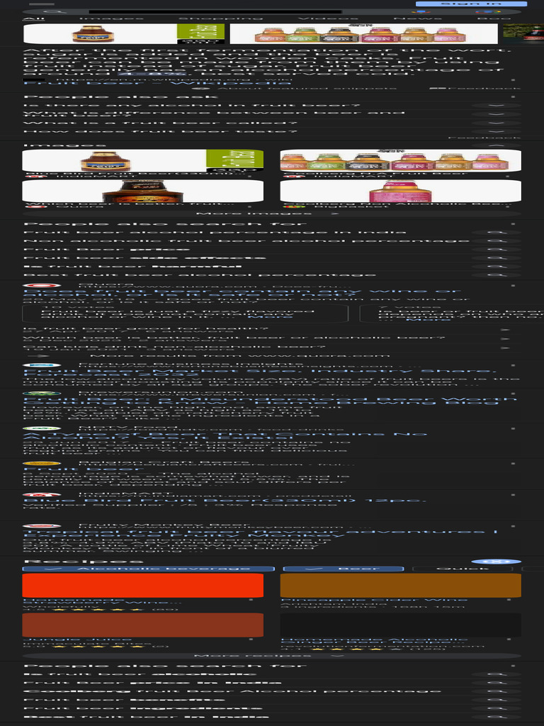 Fruit Beer Alcohol Percentage - Google Search | PDF | Alcoholic ...